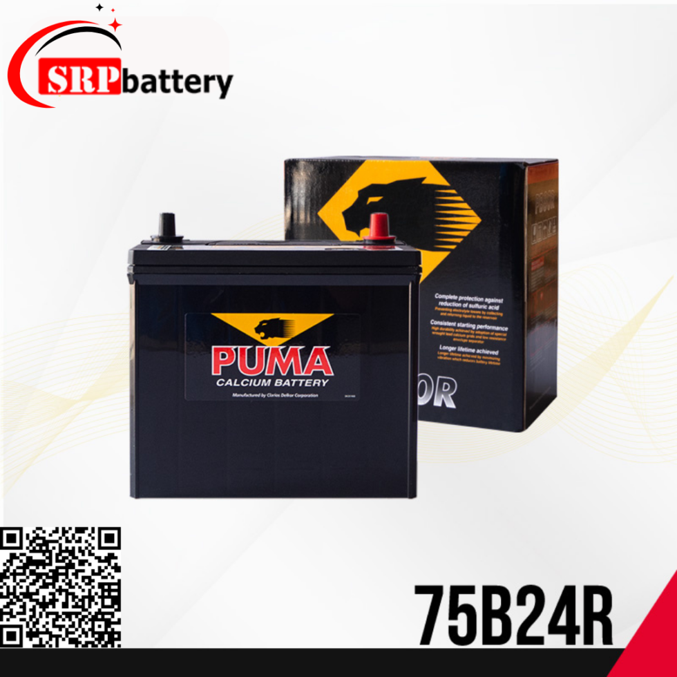 แบตเตอรี่รถยนต์ PUMA 75B24R (PB80R) 12V58Ah