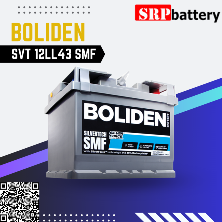 แบตเตอรี่ BOLIDEN SVT 12LL43 SMF (12โวลท์ 43แอมป์) ราคาถูก